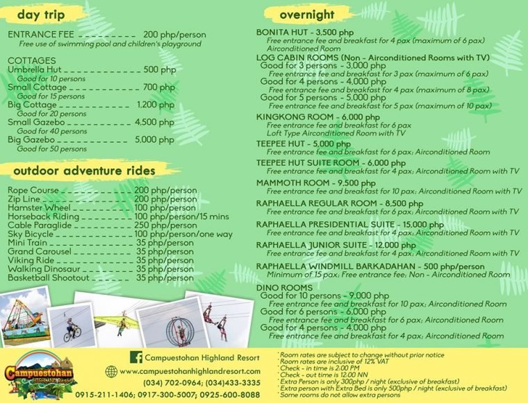 CAMPUESTOHAN HIGHLAND RESORT TRAVEL GUIDE