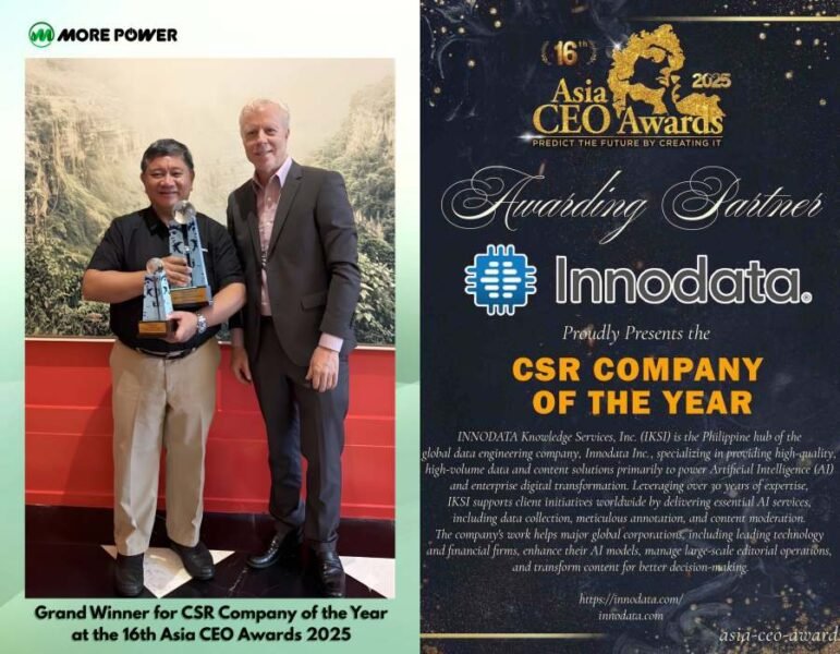 MORE Power Wins Big at Asia CEO Awards 2025